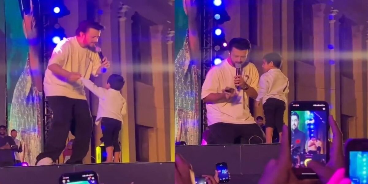 Atif Aslam Helps Young Fan at Independence Day Concert
